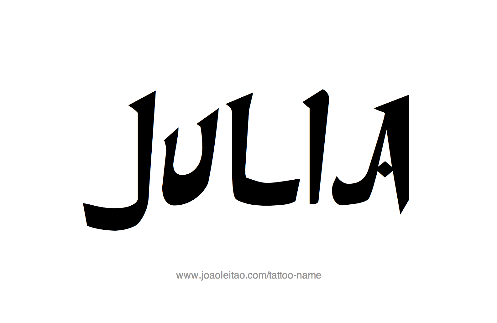 Julia Name Tattoo Designs